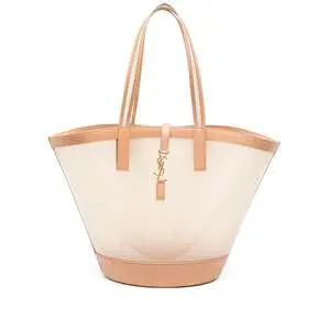 Saint Laurent Saint Laurent Transparent Tote Bag Cream