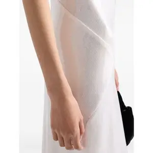 Prada Sequin Embellished Boat Neck Midi Dress