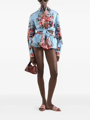 Dolce & Gabbana Floral Print Cotton Shirt - Multicolor