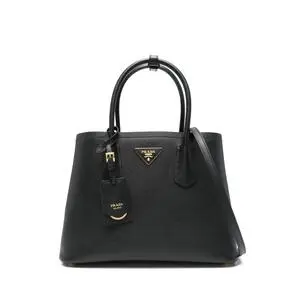 Prada Calf Leather Tote Bag - Black