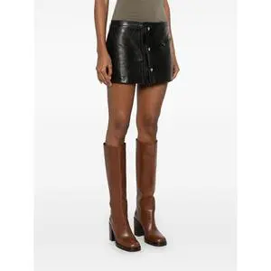 Prada A-line Skirt With Triangle Logo