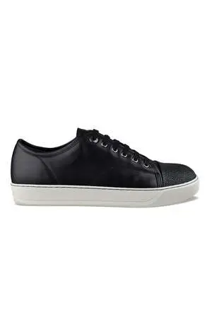 LANVIN Smooth Leather Low-top Sneakers - Black