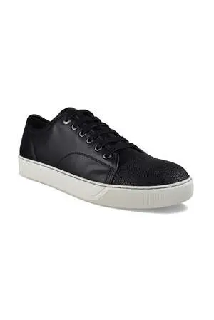 LANVIN Smooth Leather Low-top Sneakers - Black