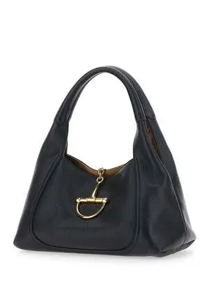 Gucci Softbit Grande Shoulder Bag With Maxi Horsebit In Hammered Leather - Multicolor