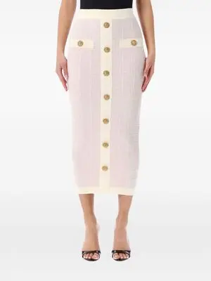 Balmain Tweed Long Skirt
