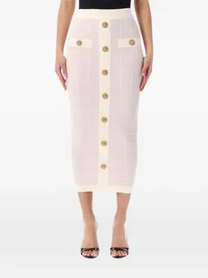 Balmain Tweed Long Skirt - Multicolor