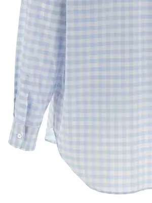 Moschino Heart Vichy Cotton Poplin Shirt - Blue