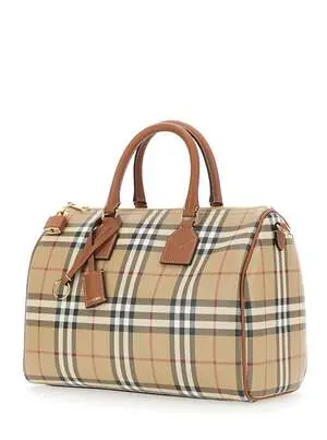 Burberry Check Motif Bowling Handbag