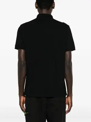 Stone Island Slim Fit Cotton Piqué Polo Shirt - Black