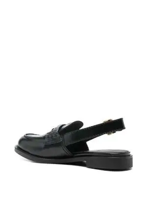 Miu Miu Leather Slingback Loafers - Multicolor