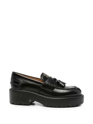 Miu Miu Leather Slingback Loafers - Multicolor