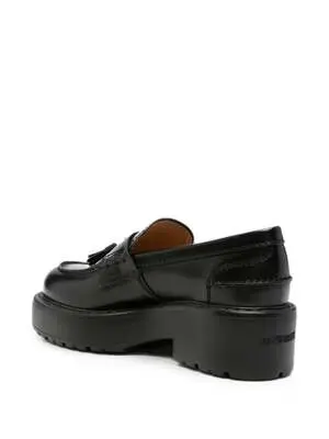 Miu Miu Leather Slingback Loafers - Multicolor