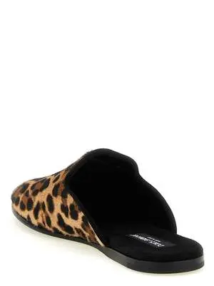 Dolce & Gabbana Leo Print Pony-effect Leather Slipper