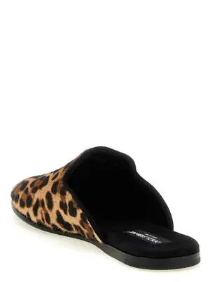 Dolce & Gabbana Leo Print Pony-effect Leather Slipper