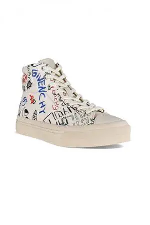 Givenchy High-top Sneakers With Graffiti Print