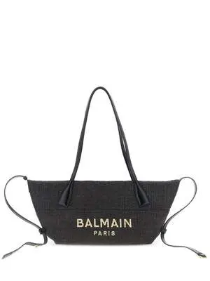 Balmain Track Raffia Tote Bag - Multicolor