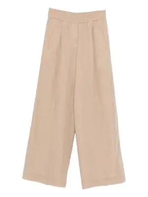 Brunello Cucinelli Cotton Wide Leg Pants - Multicolor