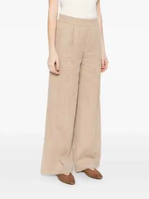 Brunello Cucinelli Cotton Wide Leg Pants - Multicolor