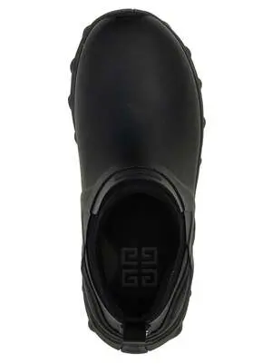 Givenchy Low Rubber Ankle Boots With Textile Details