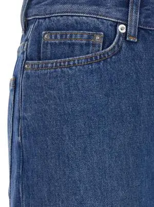 Givenchy Blue Denim Jeans With Logo Patch - Multicolor