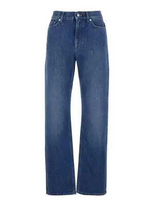 Givenchy Blue Denim Jeans With Logo Patch