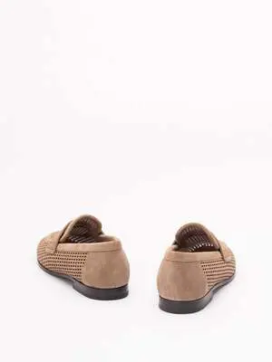Brunello Cucinelli Perforated Calfskin Loafers - Multicolor