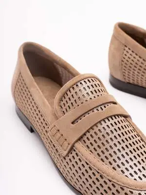Brunello Cucinelli Perforated Calfskin Loafers - Multicolor