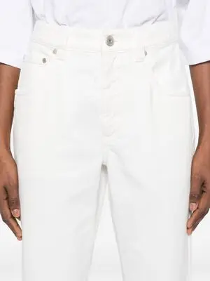 Brunello Cucinelli White Cotton Trousers