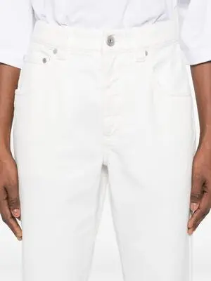 Brunello Cucinelli White Cotton Trousers - Multicolor
