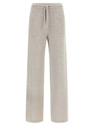 Max Mara Mmpietra' Wool And Cashmere Knit Pants - Cream