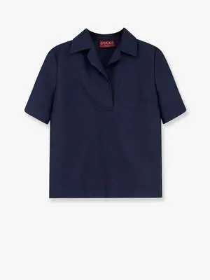 Gucci Fabric Polo Shirt With Gg Pattern - Multicolor