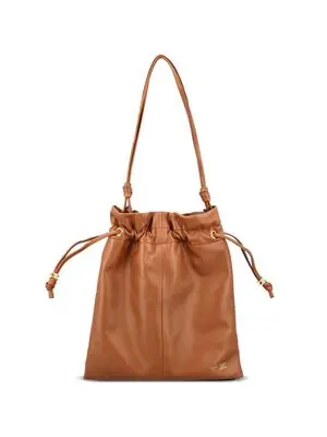 Celine Small Leather Bucket Bag With Drawstring - Multicolor