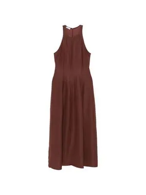 Brunello Cucinelli Linen Blend Long Dress - Multicolor