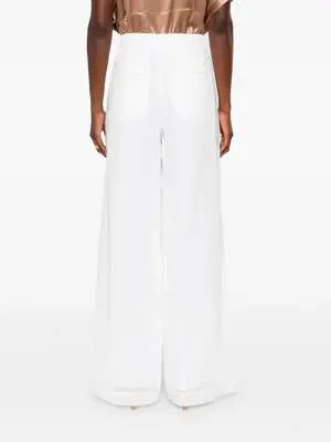 Brunello Cucinelli Wide Leg Cotton Pants - Multicolor