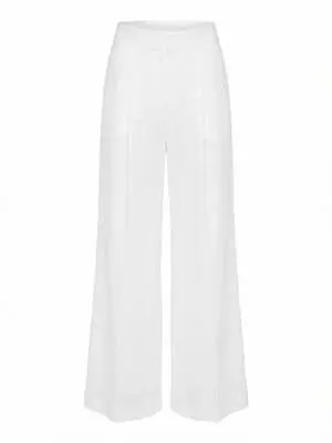 Brunello Cucinelli Wide Leg Cotton Pants - Multicolor
