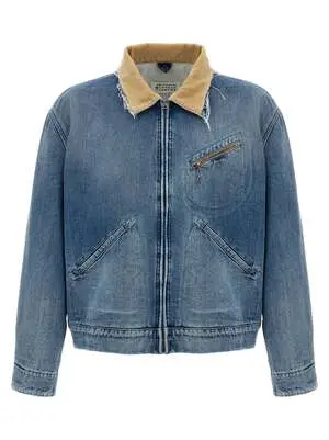 MAISON MARGIELA Denim Jacket With Corduroy Collar