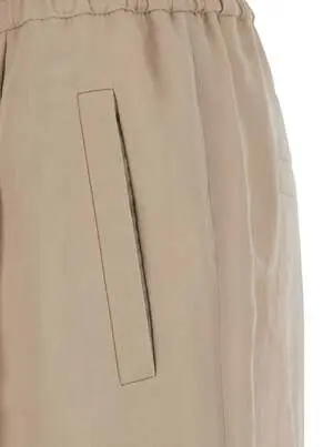 Brunello Cucinelli Cotton Organza Relaxed Fit Pants - Multicolor