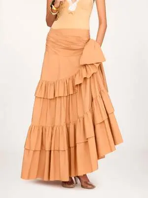 Chloé Tiered Ruffle Maxi Skirt - Multicolor