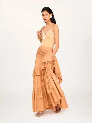 Chloé Tiered Ruffle Maxi Skirt - Multicolor