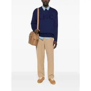 A.p.c. Pleated Wool-blend Trousers - Cream