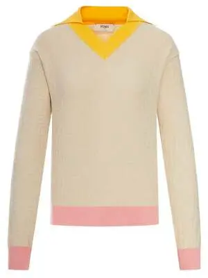 Fendi Color Blocked Sweaters For Women