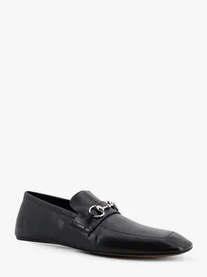 Gucci Leather Loafers With Horsebit Detail - Black