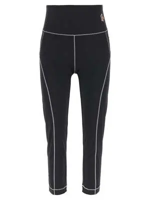 Moncler Logo Patch Leggings - Black