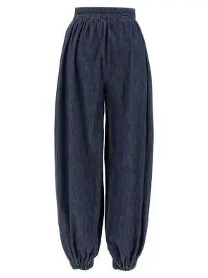 Valentino Garavani Balloon Fit Chambray Denim Pants