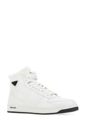 Prada Leather High Top Sneakers