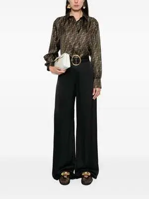 Fendi Ff-logo Silk Shirt - Multicolor