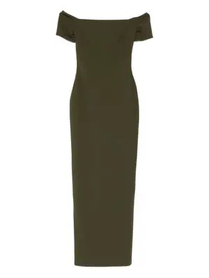 Solace London Nile Maxi Dress Off Shoulder, Short Sleeve - Multicolor