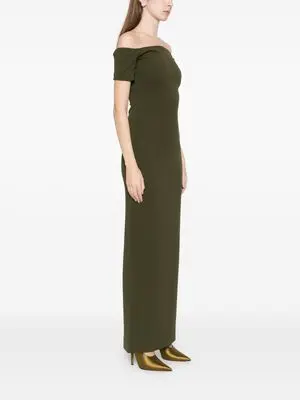 Solace London Nile Maxi Dress Off Shoulder, Short Sleeve - Multicolor