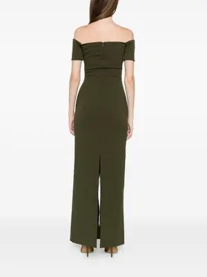 Solace London Nile Maxi Dress Off Shoulder, Short Sleeve - Multicolor