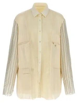 MAISON MARGIELA Anonymity Of The Lining' Bi-material Jacket - Cream